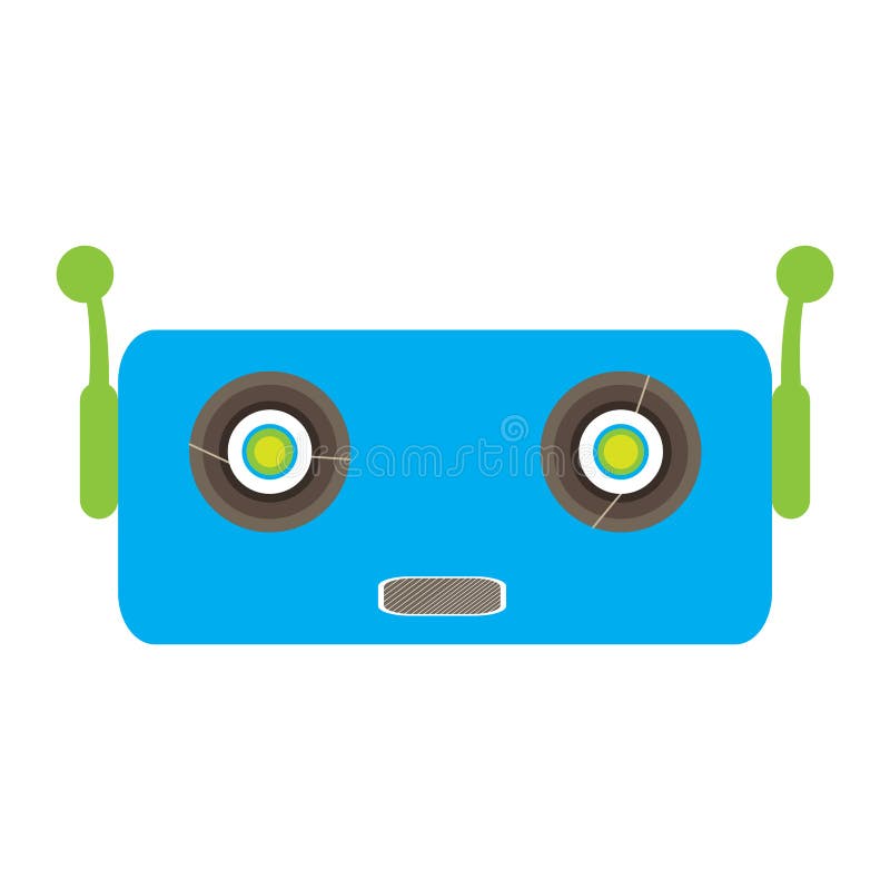 Robot toy head stock vector. Illustration of material - 130421155