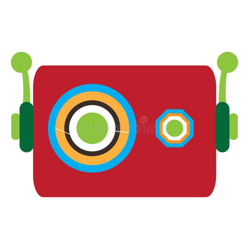 Robot toy head stock vector. Illustration of material - 130423409