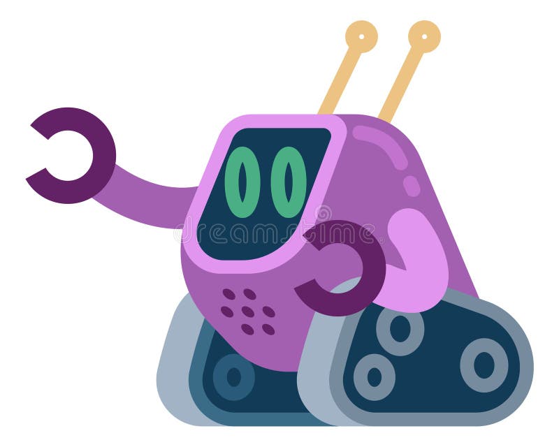 Robot Toy Icon. Cartoon Automatic Machinery Bot Stock Vector ...