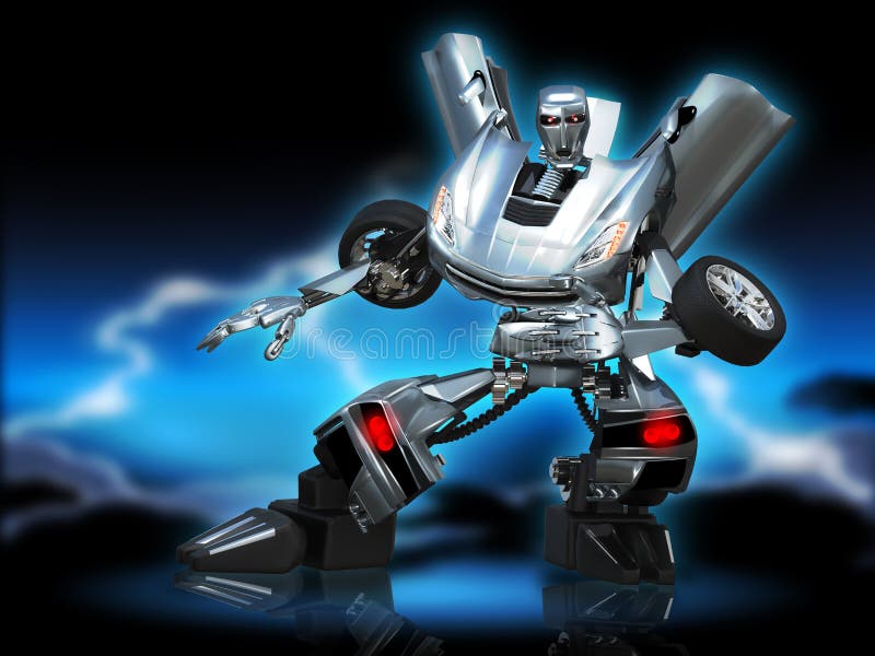 Robot transformer stock illustration. Illustration of hand - 45118713