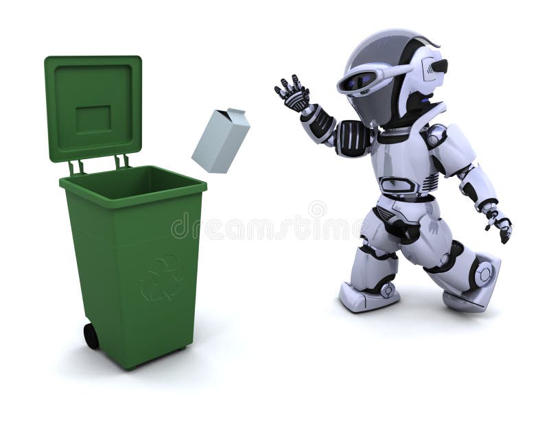 Robot with trash stock illustration. Illustration of junk - 14298698 Robot with trash stock illustration. Illustration of junk - 14298698