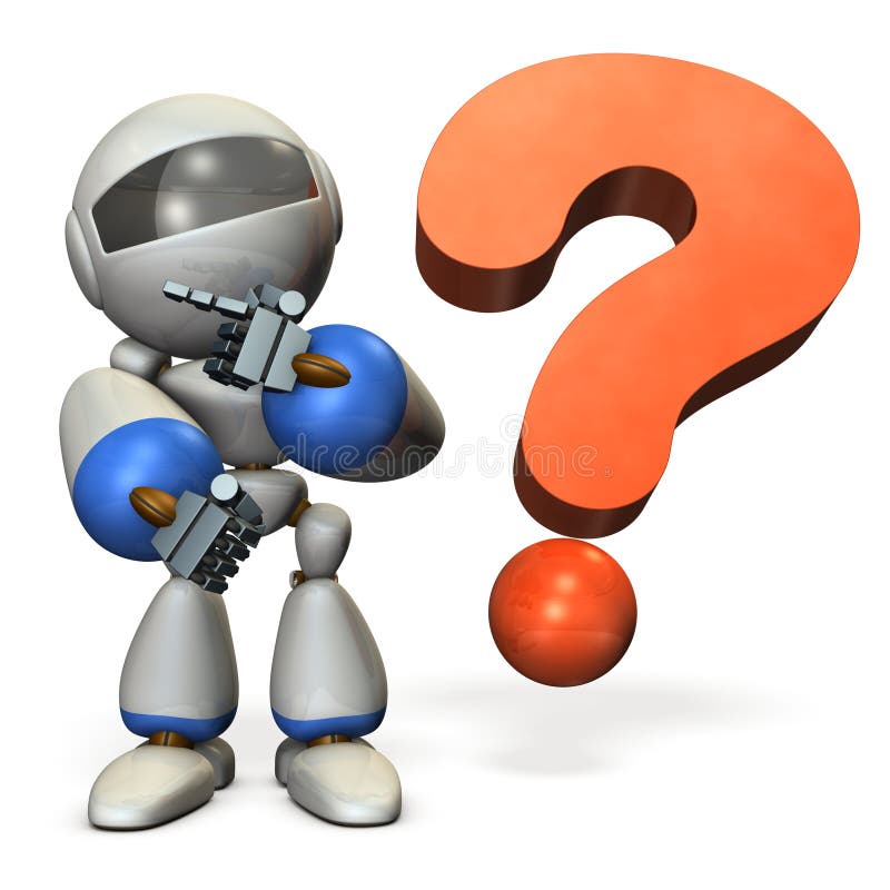 The Robot is Trying To Solve the Doubt. Stock Illustration ...