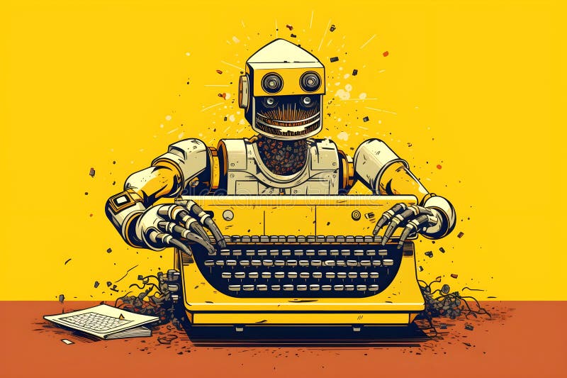 Typewriter Robot Stock Illustrations – 92 Typewriter Robot Stock ...