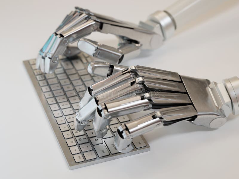 Robot Arm Typing Keyboard Stock Photos - Free & Royalty-Free Stock ...