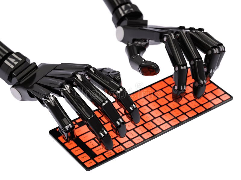 Robot Arm Typing Keyboard Stock Photos - Free & Royalty-Free Stock ...