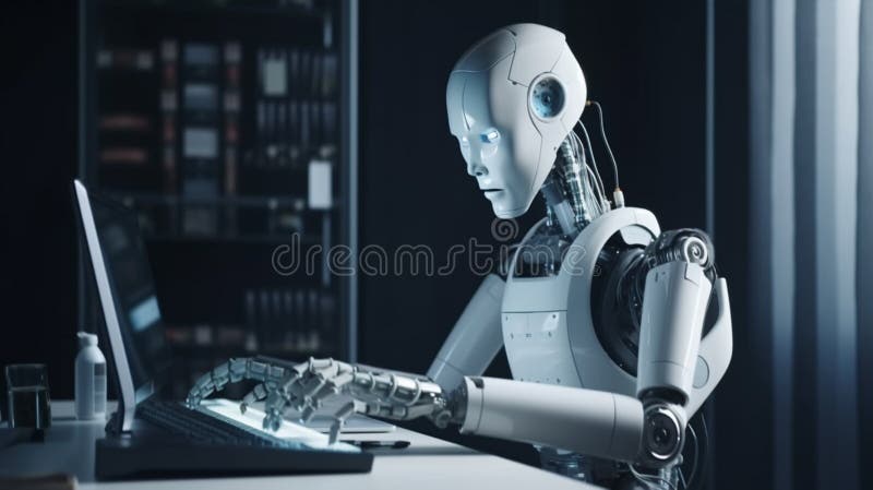 AI, Machine Learning, Hands of Robot and Human Touching on Big Data ...