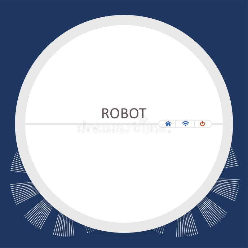 Robot Vacuum Cleaner. Clean Floor. Cleaning of Dirt, Dust. Vector ...