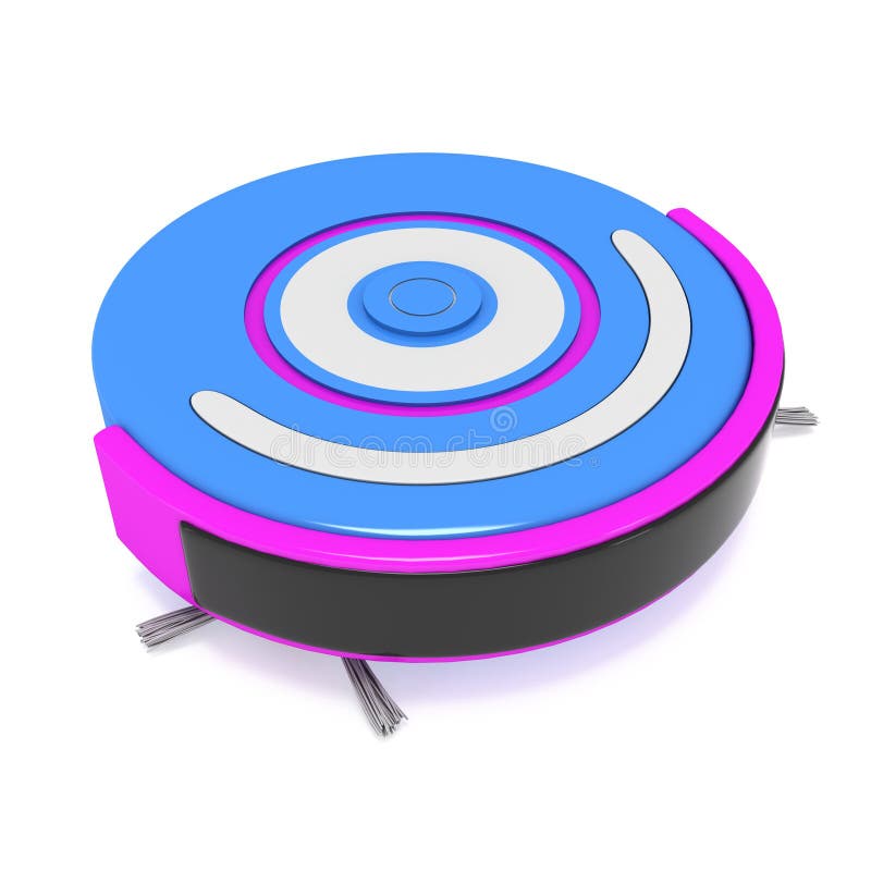 Robot vacuum cleaner 3d stock illustration. Illustration of innovation ...