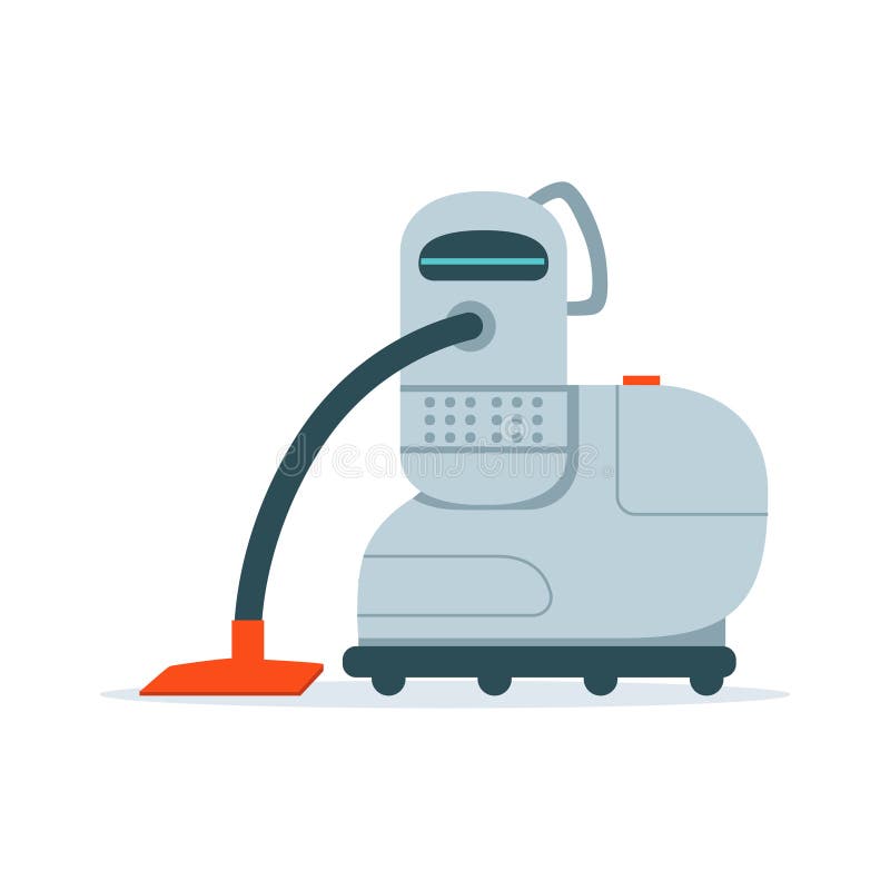 Robot Vacuum Cleaner Sketch. With Broom And Scoop. Illustration Hand ...