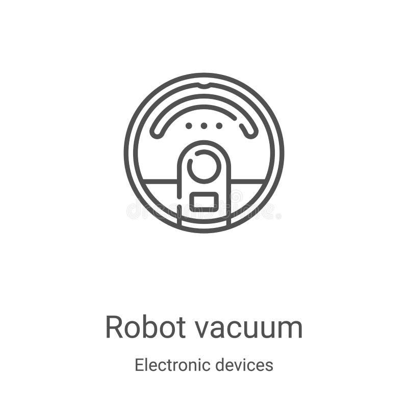 Robot Vacuum Icon Vector from Electronic Devices Collection. Thin Line ...