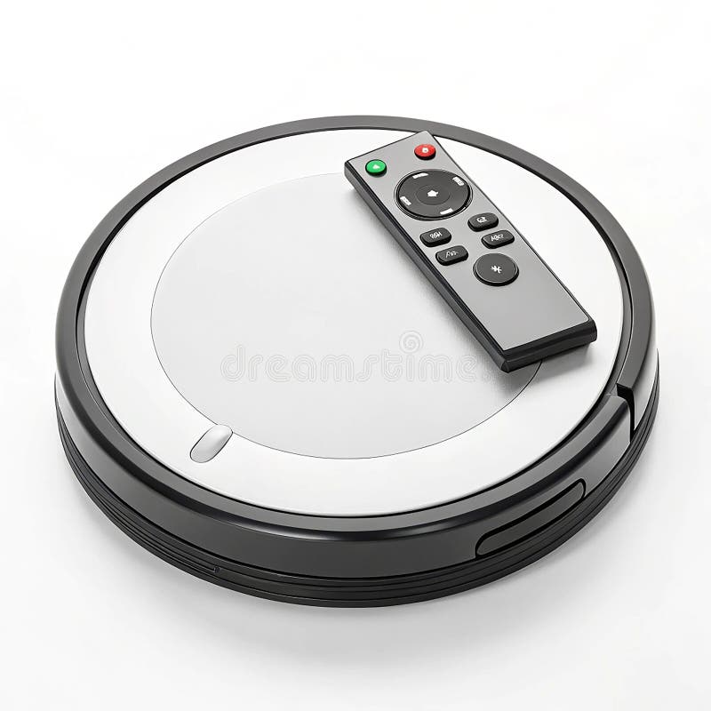 Robot Vacuum Remote on White Background Stock Illustration ...