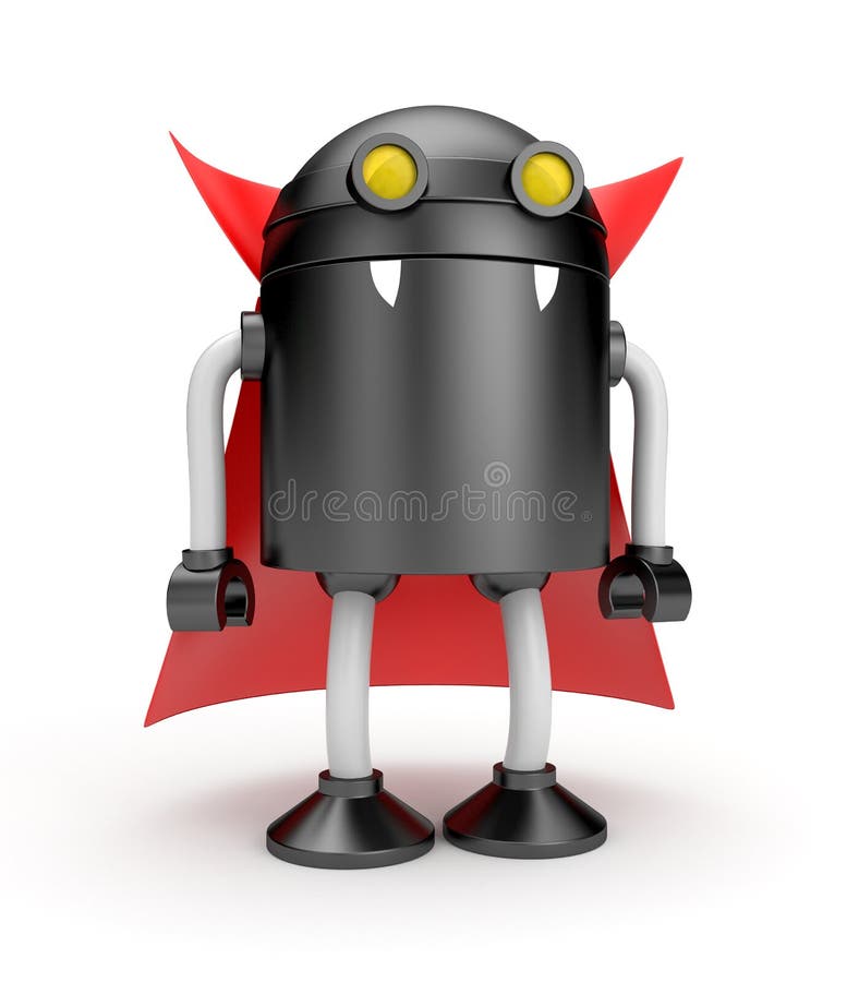 Robot Vampire - Preys on the Victim Stock Illustration - Illustration ...