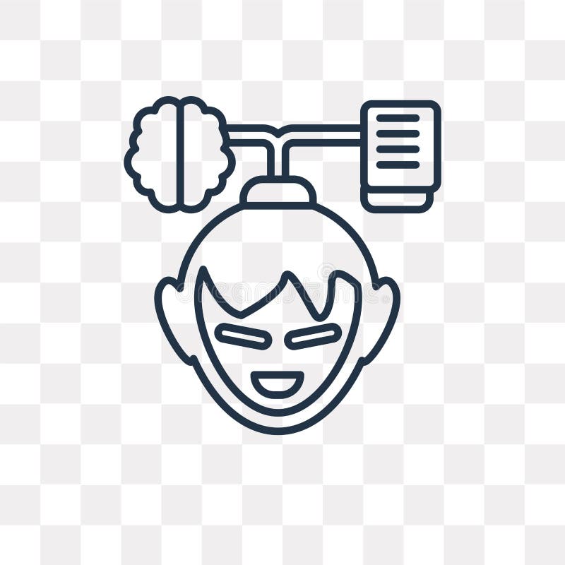 Robot Vector Icon Isolated On Transparent Background, Linear Rob Stock ...