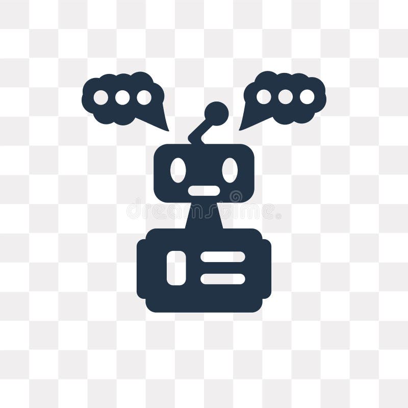 Robot Vector Icon Isolated on Transparent Background, Robot Tra Stock ...