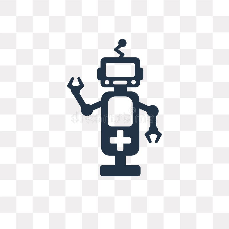 Robot Vector Icon Isolated on Transparent Background, Robot Tra Stock ...