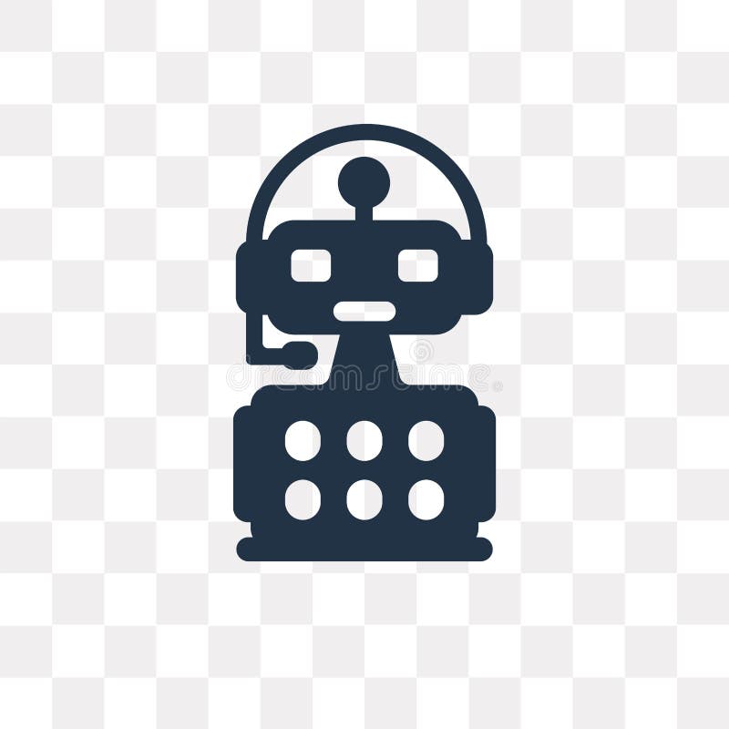 Robot Vector Icon Isolated on Transparent Background, Robot Tra Stock ...