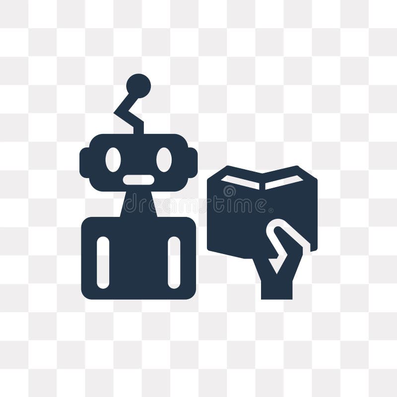 Robot Vector Icon Isolated on Transparent Background, Robot Tra Stock ...