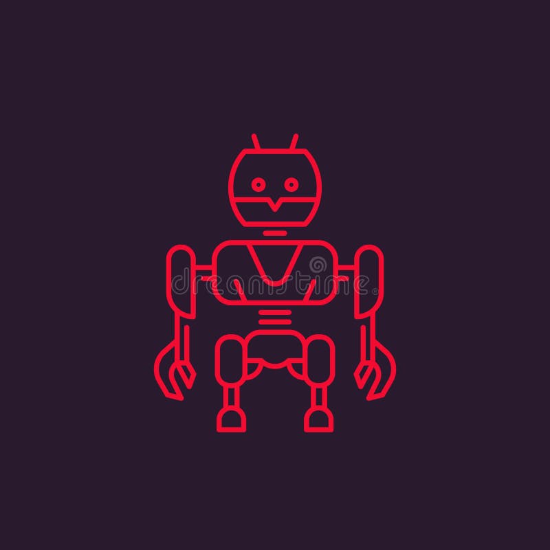 Robotics Line Icon, Robot, Mechanical Engineering Stock Vector ... Robotics Line Icon, Robot, Mechanical Engineering Stock Vector ...