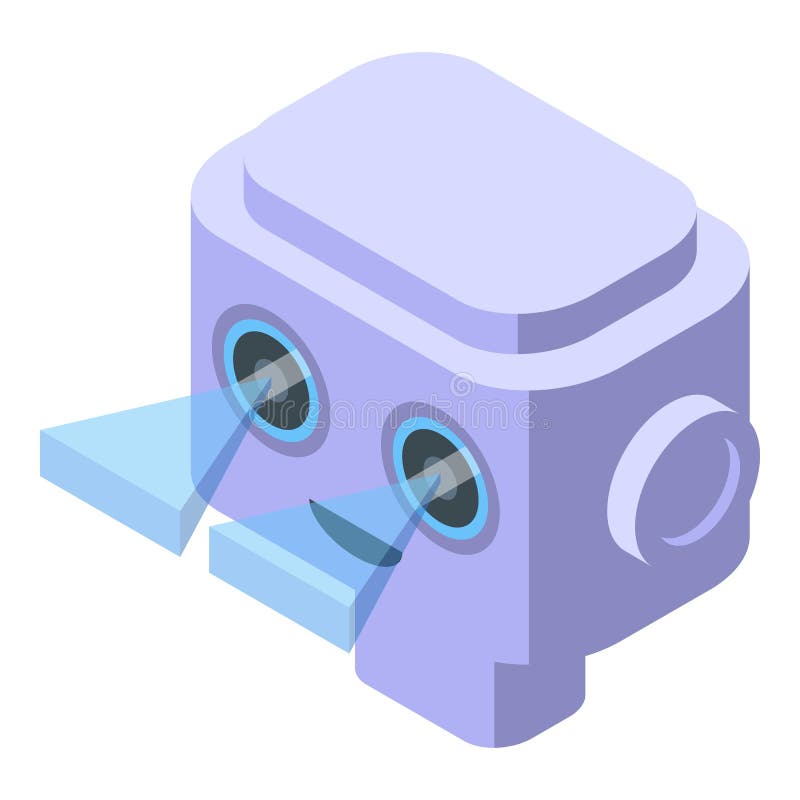 Robot Visual Perception Icon Isometric Vector. Optical Sensory Stock ...