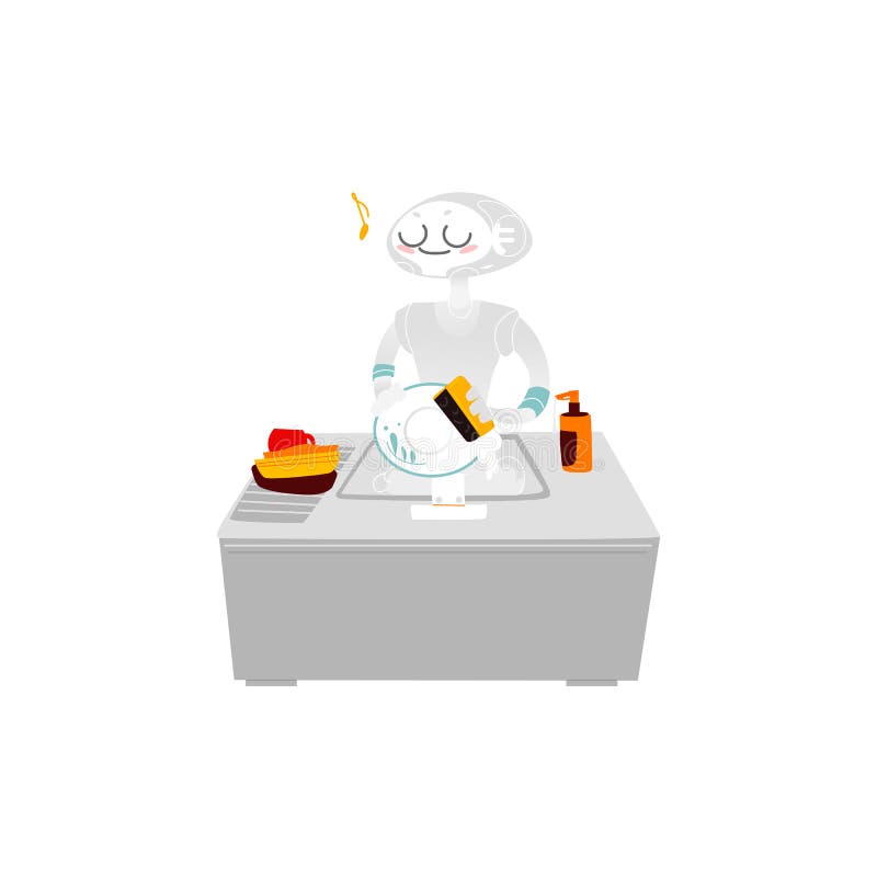 Kitchen robot stock illustration. Illustration of colorful - 12754479