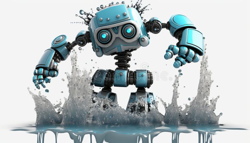 Robot Water Isolated on a White Background. Generated AI Stock ...