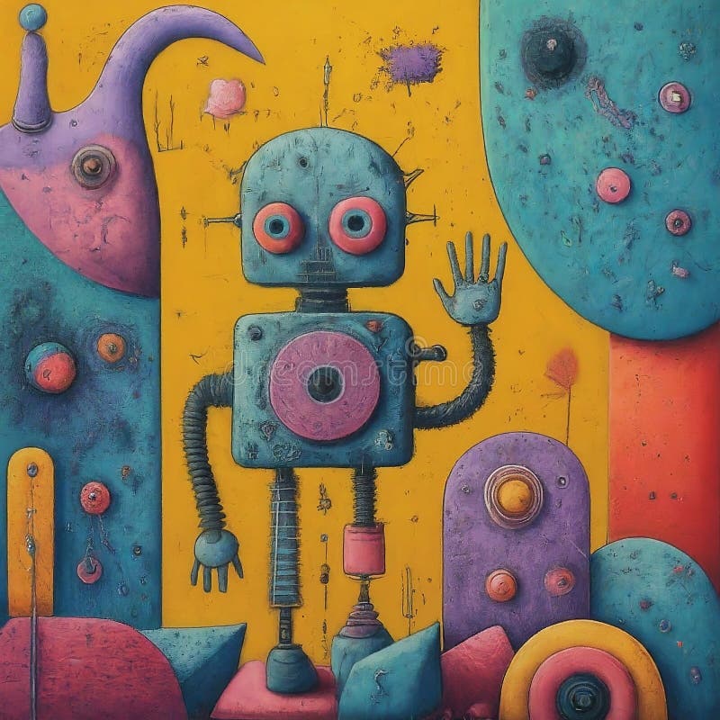 Robot Wave stock illustration. Illustration of artistic - 326174680