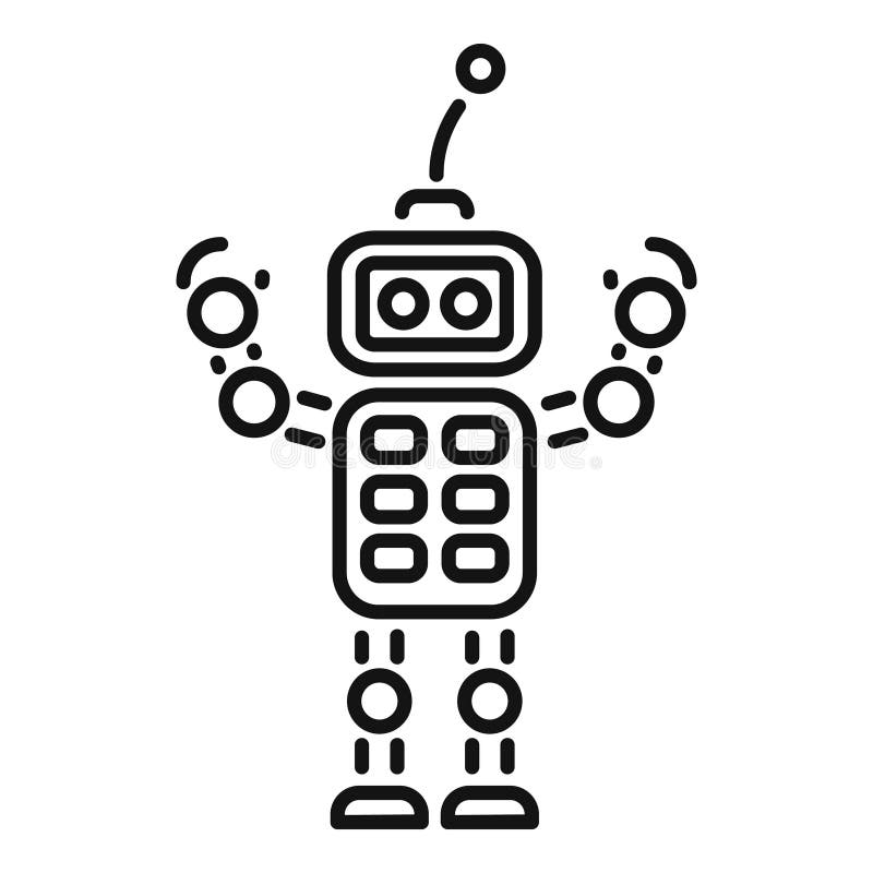 Robot Waving with Both Hands Icon, Automation Concept Stock Vector - Illustration of innovation ...
