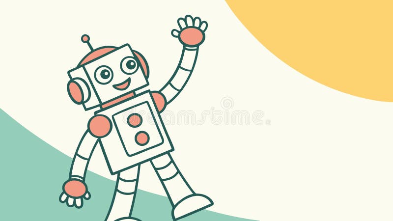Robot Waving Futuristic Technology Artificial Intelligence, Vector ...
