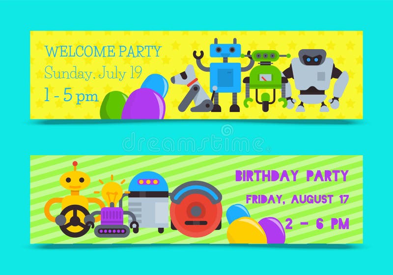 Robot Waving with Robotic Dog Friend Design for Kid Party Set of ... Robot Waving with Robotic Dog Friend Design for Kid Party Set of ...