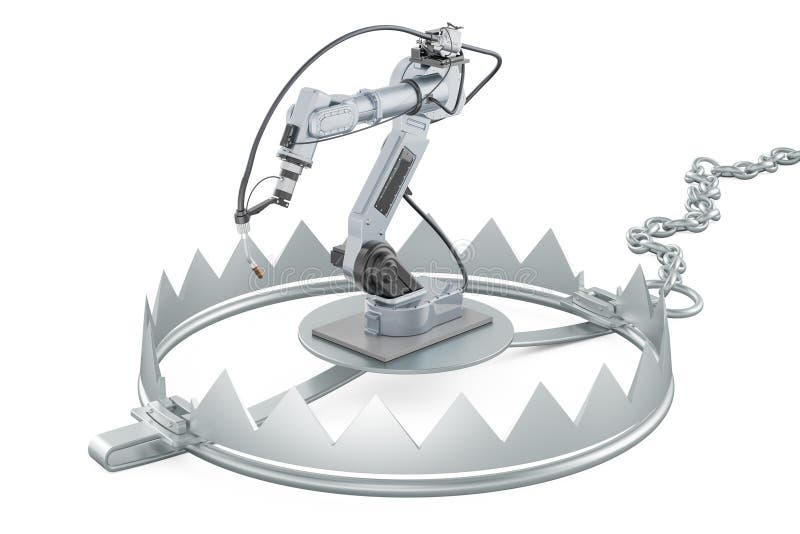 Bear Trap with Glass Jar Full of Golden Coins, 3D Rendering Stock ...