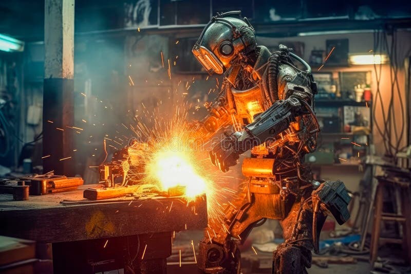 Futuristic Welder Stock Illustrations – 538 Futuristic Welder Stock ...