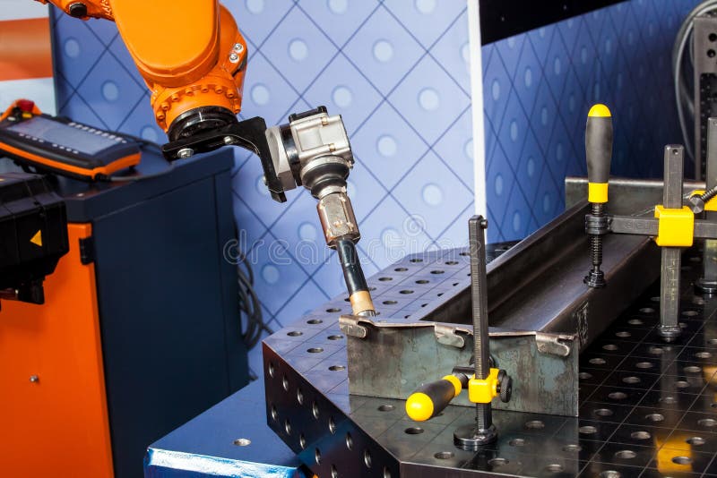 Robot welding process stock photo. Image of process, industry - 61847458