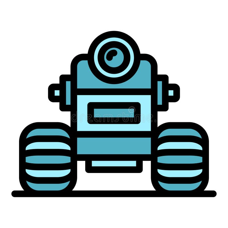 Robot and Wheel Icon. Machine Design. Vector Graphic Stock Vector ...