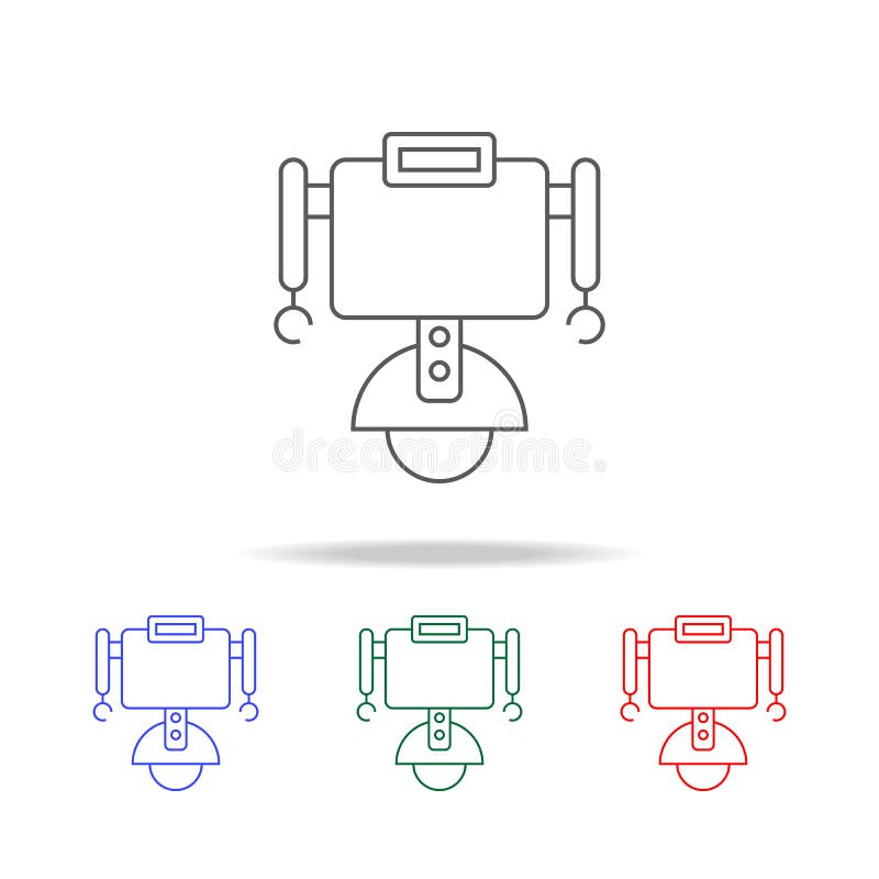 Robot on Wheels Icon. Elements in Multi Colored Icons for Mobile ...