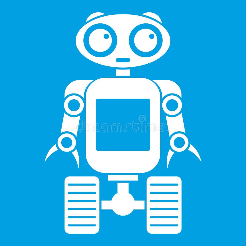 Robot on Wheels Icon Set Color Hexahedron Stock Vector - Illustration ...