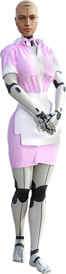 Woman Female Robot, Cyborg, Isolated Stock Photo - Image of ...