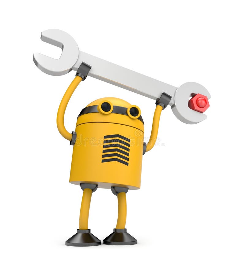Robot at work stock illustration. Illustration of instrument - 22927343 Robot at work stock illustration. Illustration of instrument - 22927343