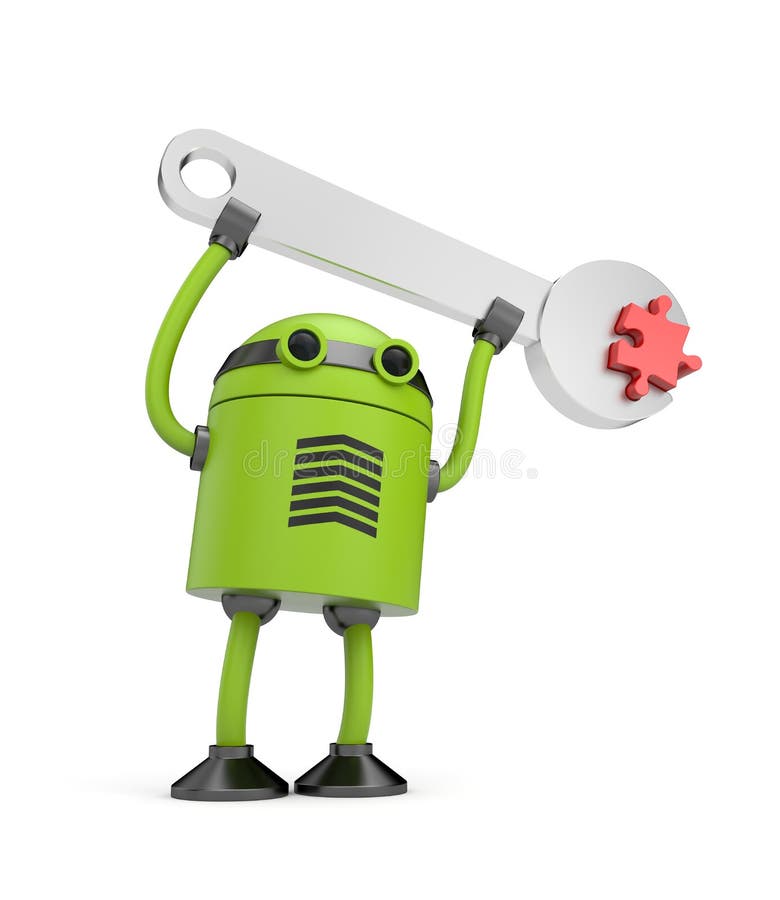 Robot at work stock illustration. Illustration of carpenter - 23300620