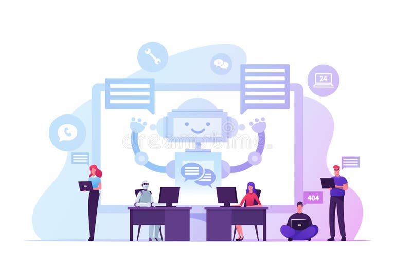 Cartoon Robot Chatbot Stock Illustrations – 6,146 Cartoon Robot Chatbot ...