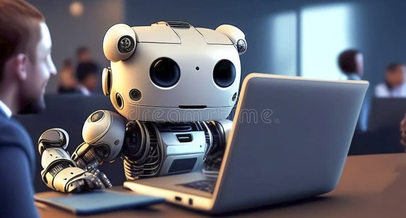 Robot Work with People.Mixed Team of People and Robots.Collaboration ...