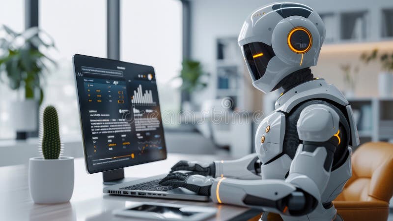 Robot Future Assistant Stock Illustrations – 18,633 Robot Future ...