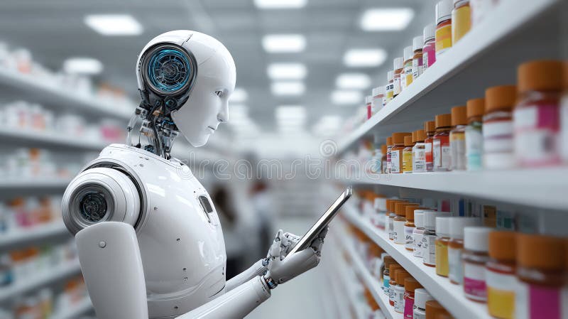 Robot Working. Concept Business Vector Illustration, Flat Character ...