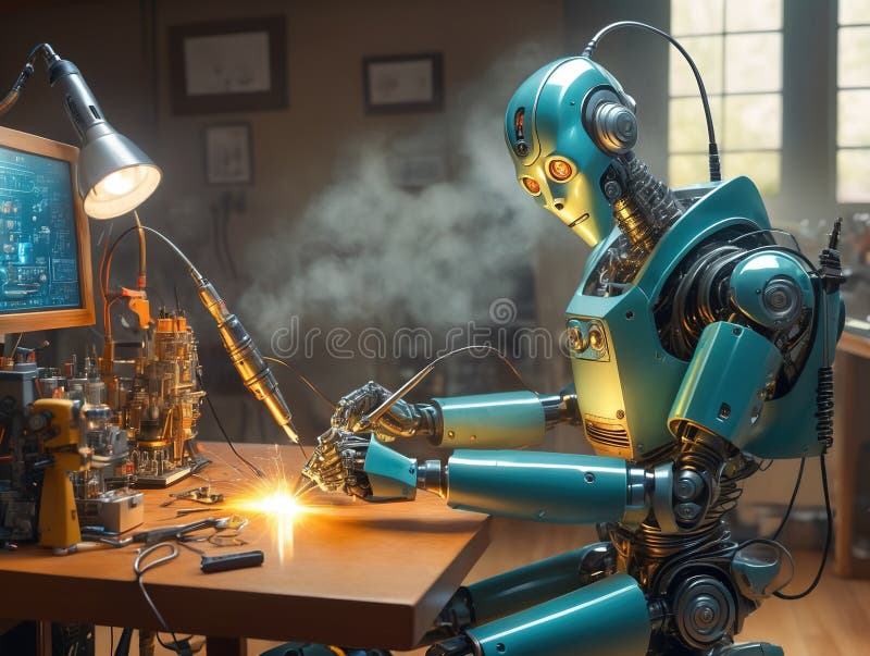 Robot Working - Robot Soldering Wires Using Soldering Iron and Solder ...