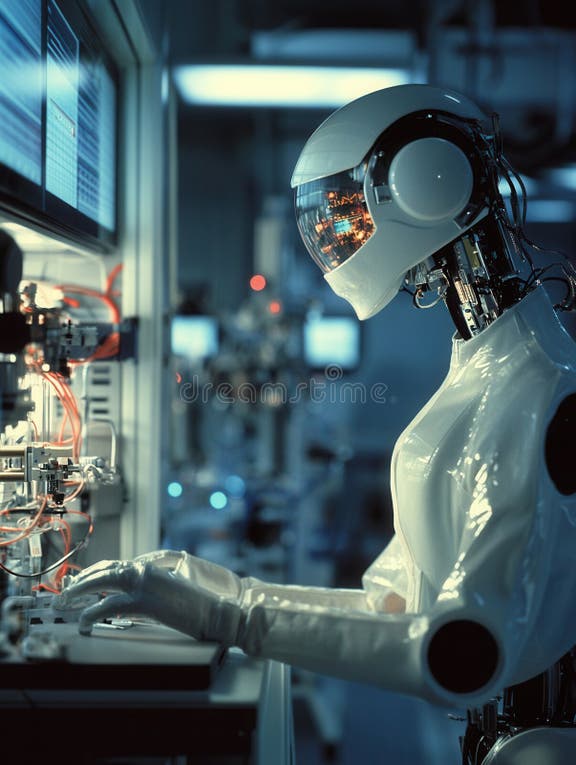 Robot Works Efficiently in a High-tech Laboratory with Advanced ...