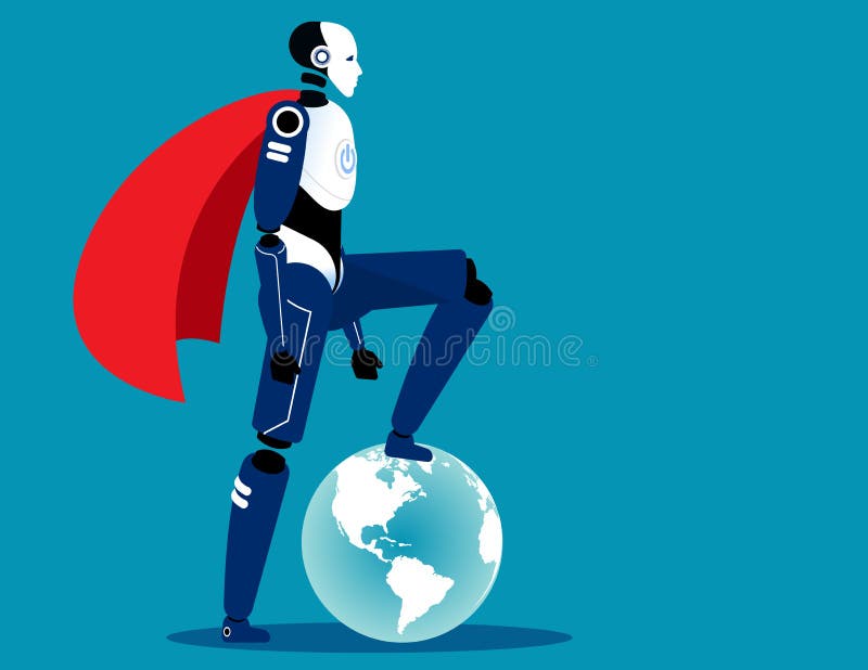 Robot World and Connection. Concept Business Vector, Internet, Online ...