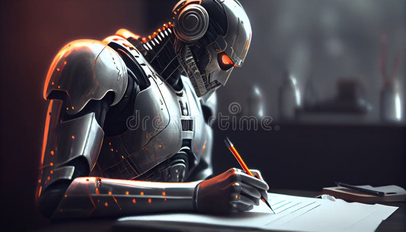Robot Writing in Paper. Generative Ai Stock Illustration - Illustration ... Robot Writing in Paper. Generative Ai Stock Illustration - Illustration ...