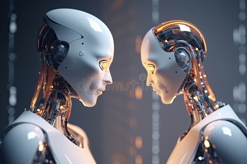 Robotic Ai . Futuristic Technology or Machine Learning . Humanoid Face ... Robotic Ai . Futuristic Technology or Machine Learning . Humanoid Face ...