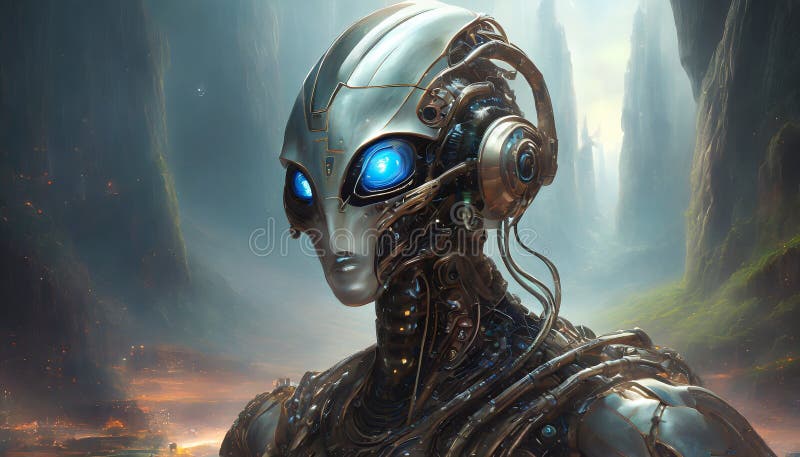 Robotic alien stock illustration. Illustration of vehicle - 311921544