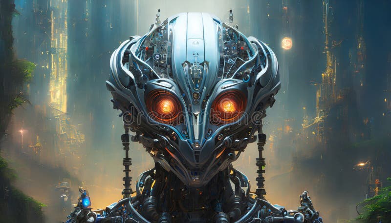 Robotic alien stock illustration. Illustration of games - 311921443