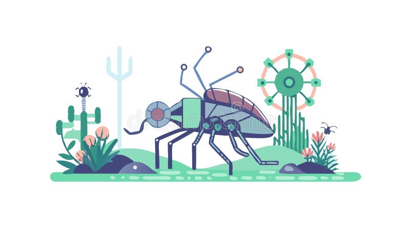 Robotic Ant, Miniature AI, Mechanical Insect for Tech, Vector Design ...